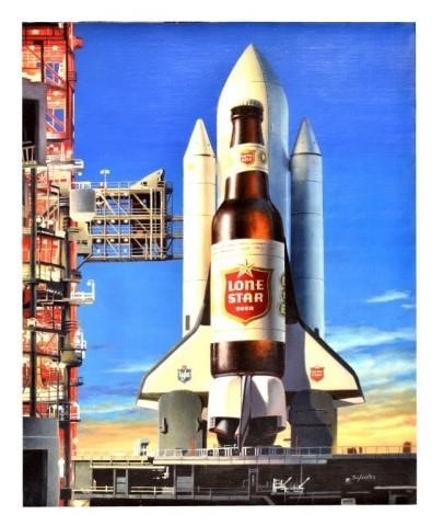 Sam Yeates | Lone Star Beer Space Shuttle Painting Sam Yeates (1980s ...