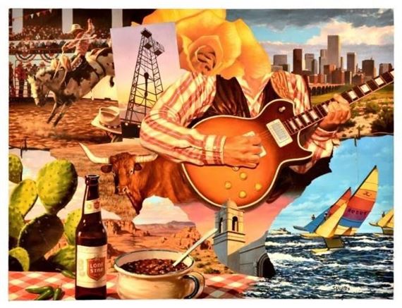 Sam Yeates | Lone Star Beer Texas Sam Yeates Oil Painting | MutualArt