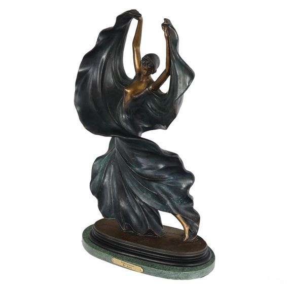 Louis Icart | Bronze Fascination Dancing Lady Statue after Icart ...