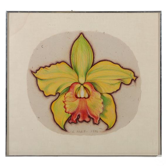 Lowell Nesbitt | Lowell Blair Nesbitt 1933-1993 Green Orchid Pastel ...