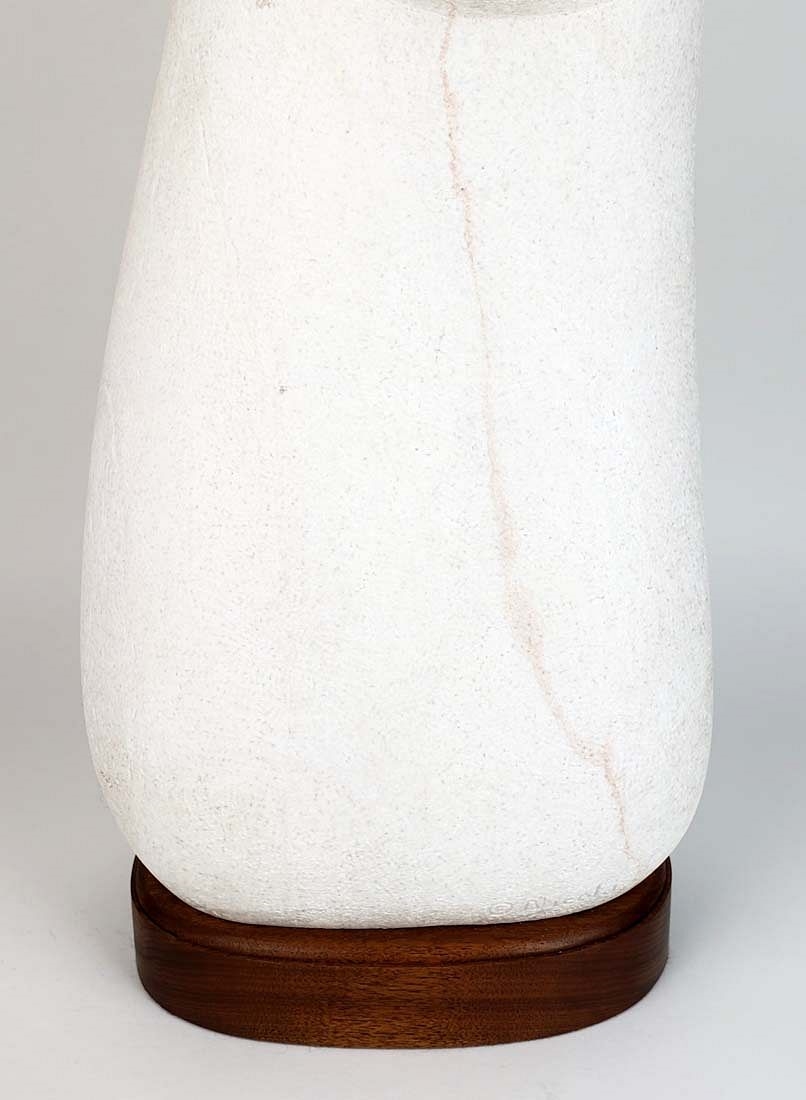 American School | Marble Statue of Indian Woman. American, signed ...