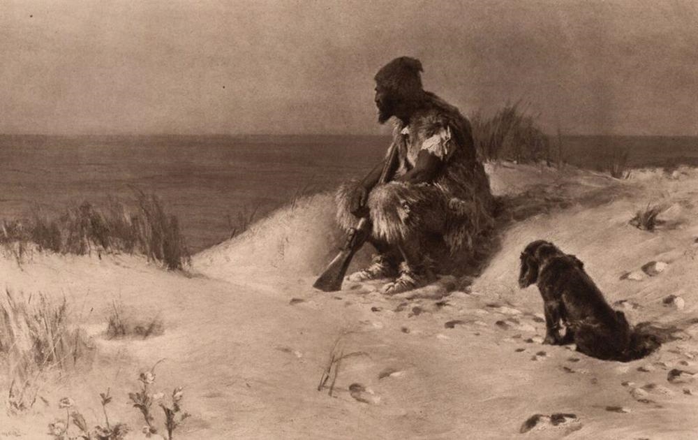 John Charles Dollman | John Charles Dollman Antique Print Crusoe & Dog ...