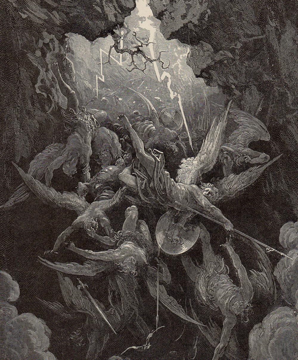 Gustave Doré | Gustave Dore War in Heaven (Milton's Paradise Lost) c ...