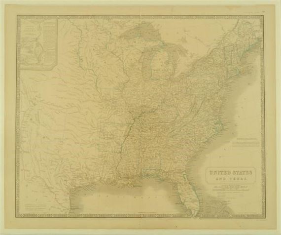 Alexander Keith | 1844 Map of the United States and Texas (1844 ...