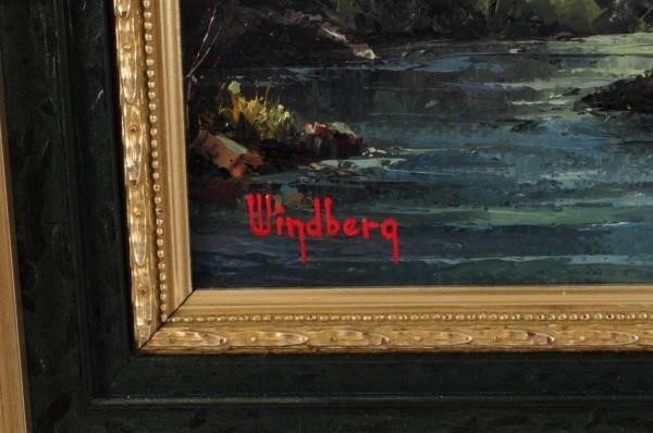 Dalhart Windberg | Dalhart Windberg Moonlight Cabin Oil Painting ...