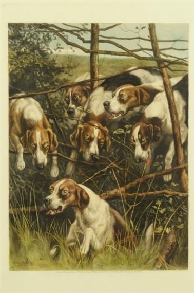 Arthur Dodd | Antique 1887 Arthur Dodd Dog Lithograph (1887) | MutualArt
