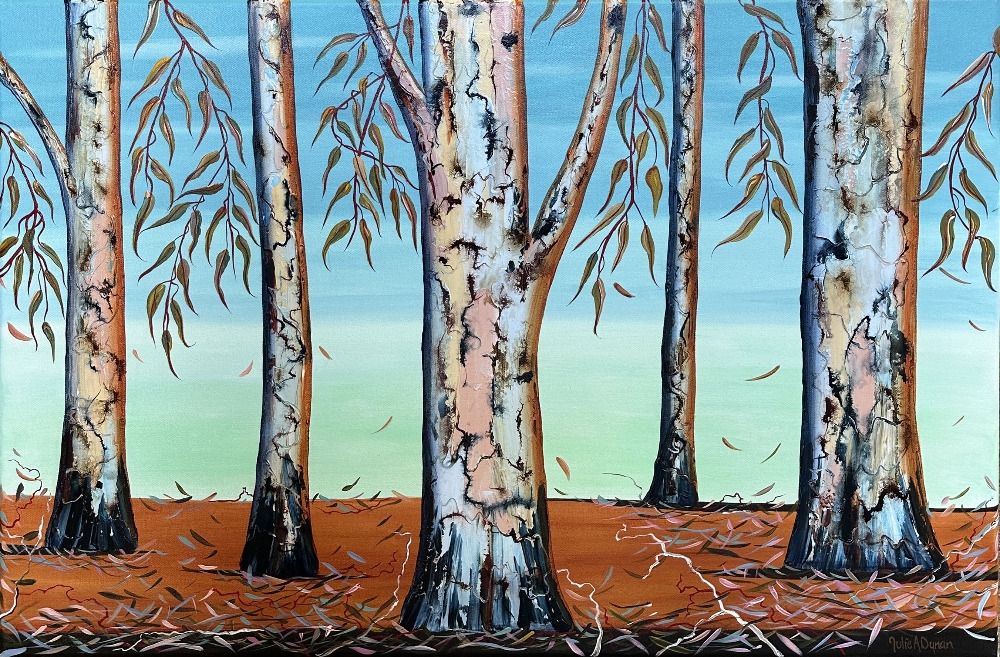 Julie Dynan | Sienna Earth - Colourful Tree Series | MutualArt