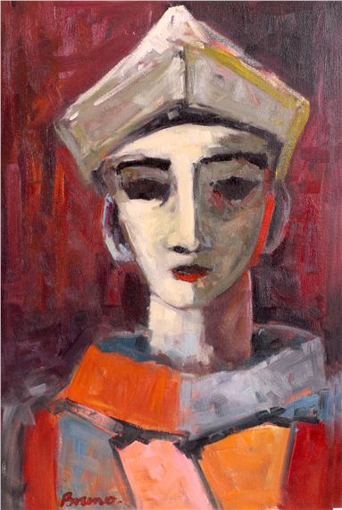 Mario Bruno | PORTRAIT OF A YOUNG HARLEQUIN | MutualArt