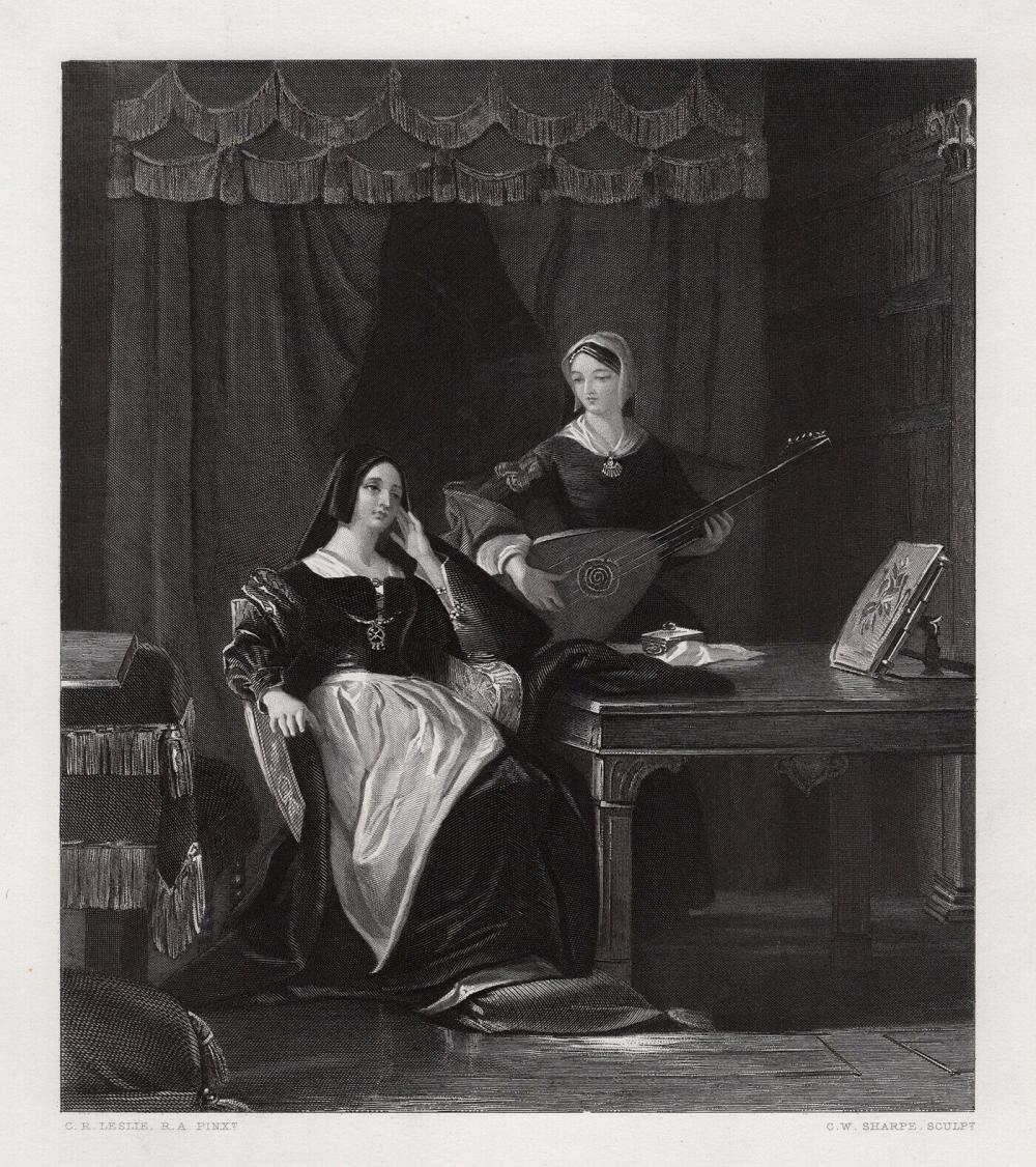 Charles Robert Leslie | Charles Robert Leslie 1800s Engraving Katherine ...
