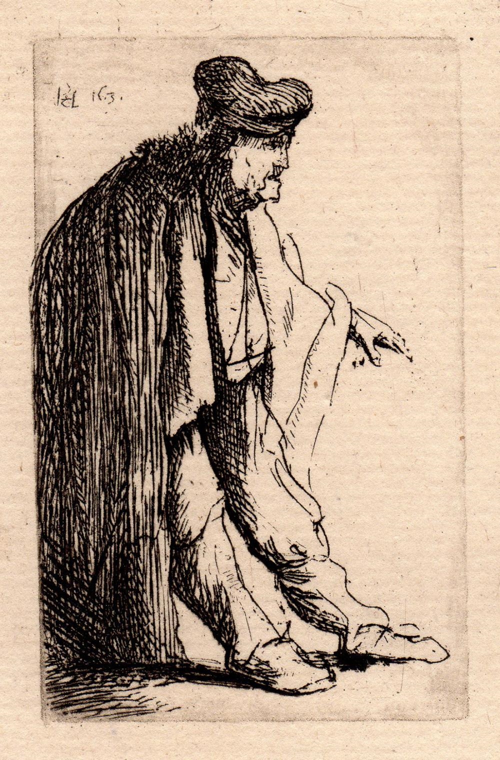 Rembrandt van Rijn | 1800s Rembrandt Etching B150 Man Beggar DURAND ...