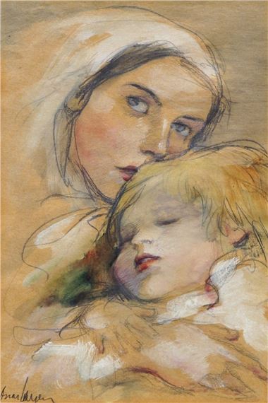 Otto Duecker | 'Mother and Child' (19th Century 20th Century) | MutualArt