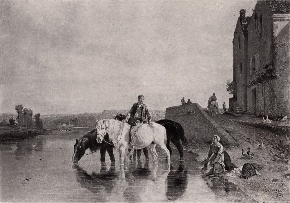 Jules Jacques Veyrassat | Jules Jacques Veyrassat The Watering Place ...