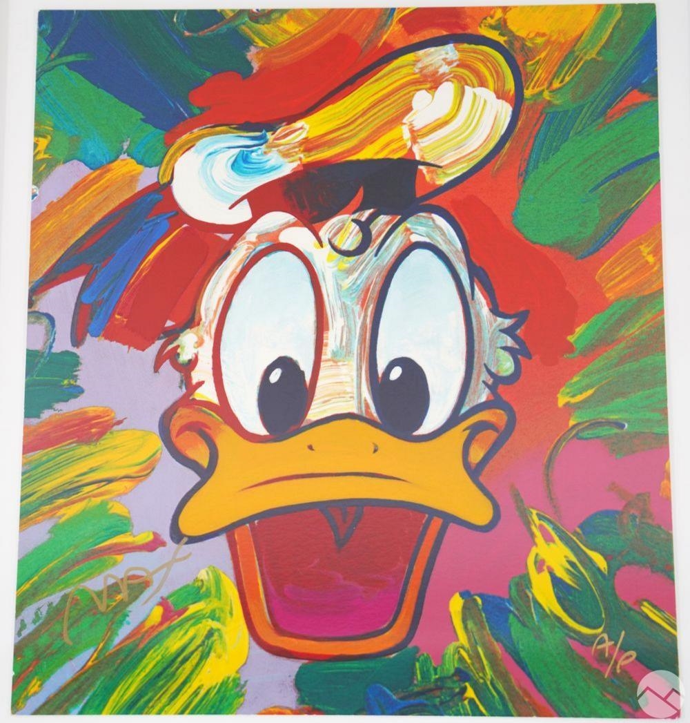 Peter Max | Peter Max b.1937 Donald Duck A/P Serigraph SIGNED | MutualArt