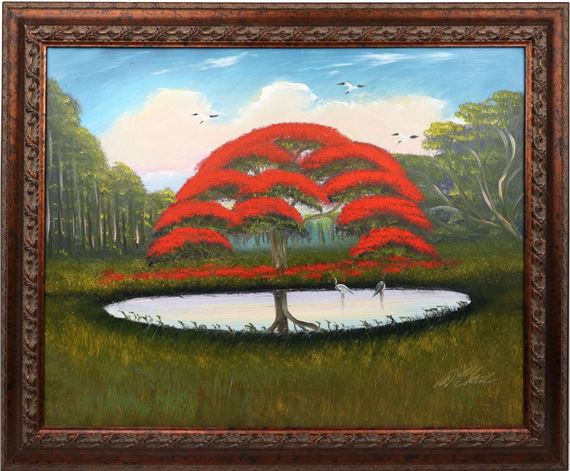 Al Black | AL BLACK FLORIDA HIGHWAYMEN POINCIANA REFLECTIONS | MutualArt