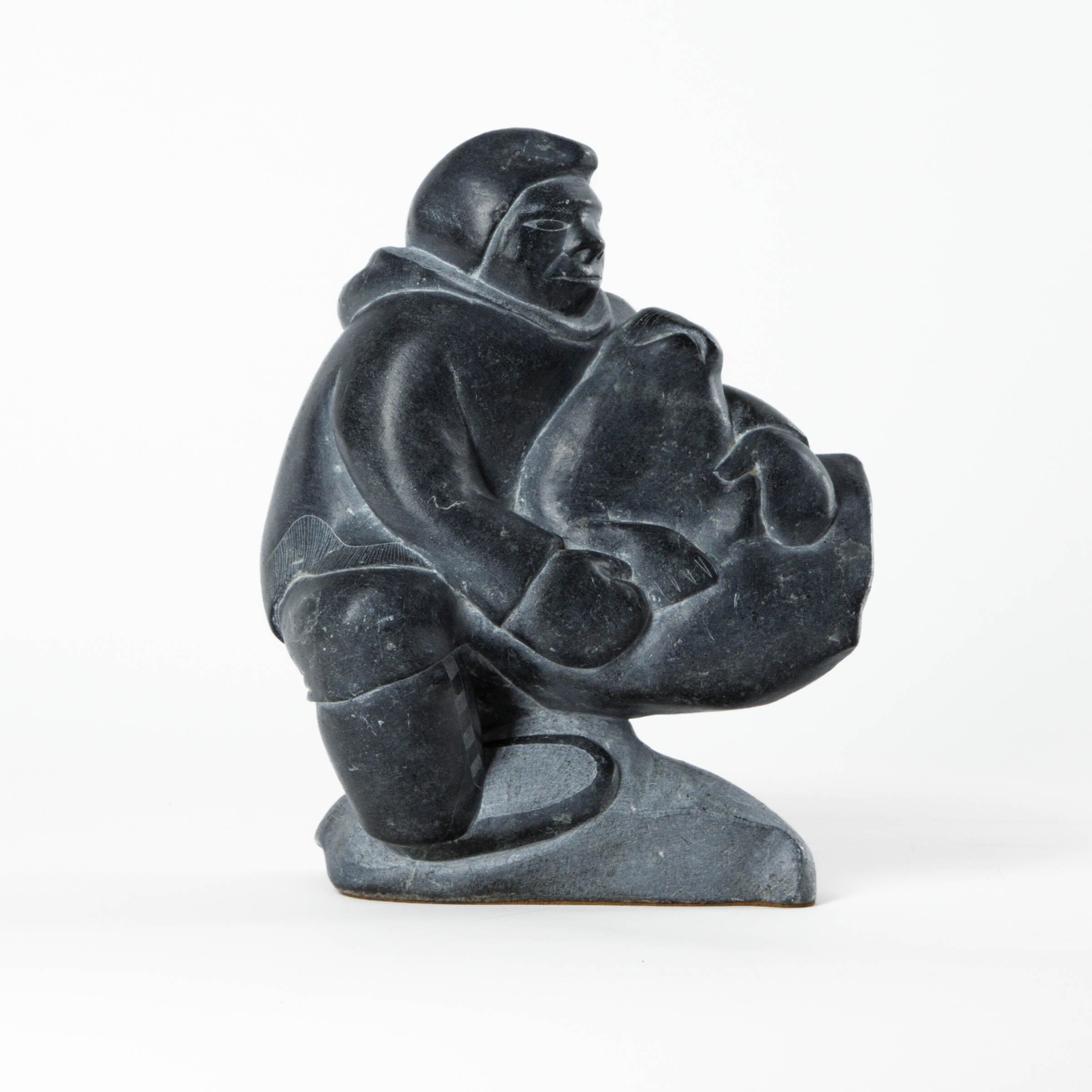 Lucassie Tookalook | MAN HOLDING SEAL, 1967 (1967) | MutualArt