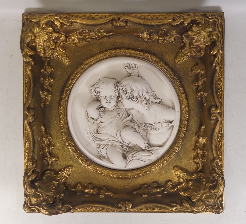 E. W. Wyon. | Reproduction plaster plaque of known as Children at play ...