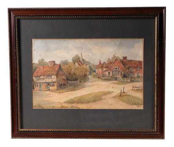 E. Hayter | Village Street Scene (1923) | MutualArt