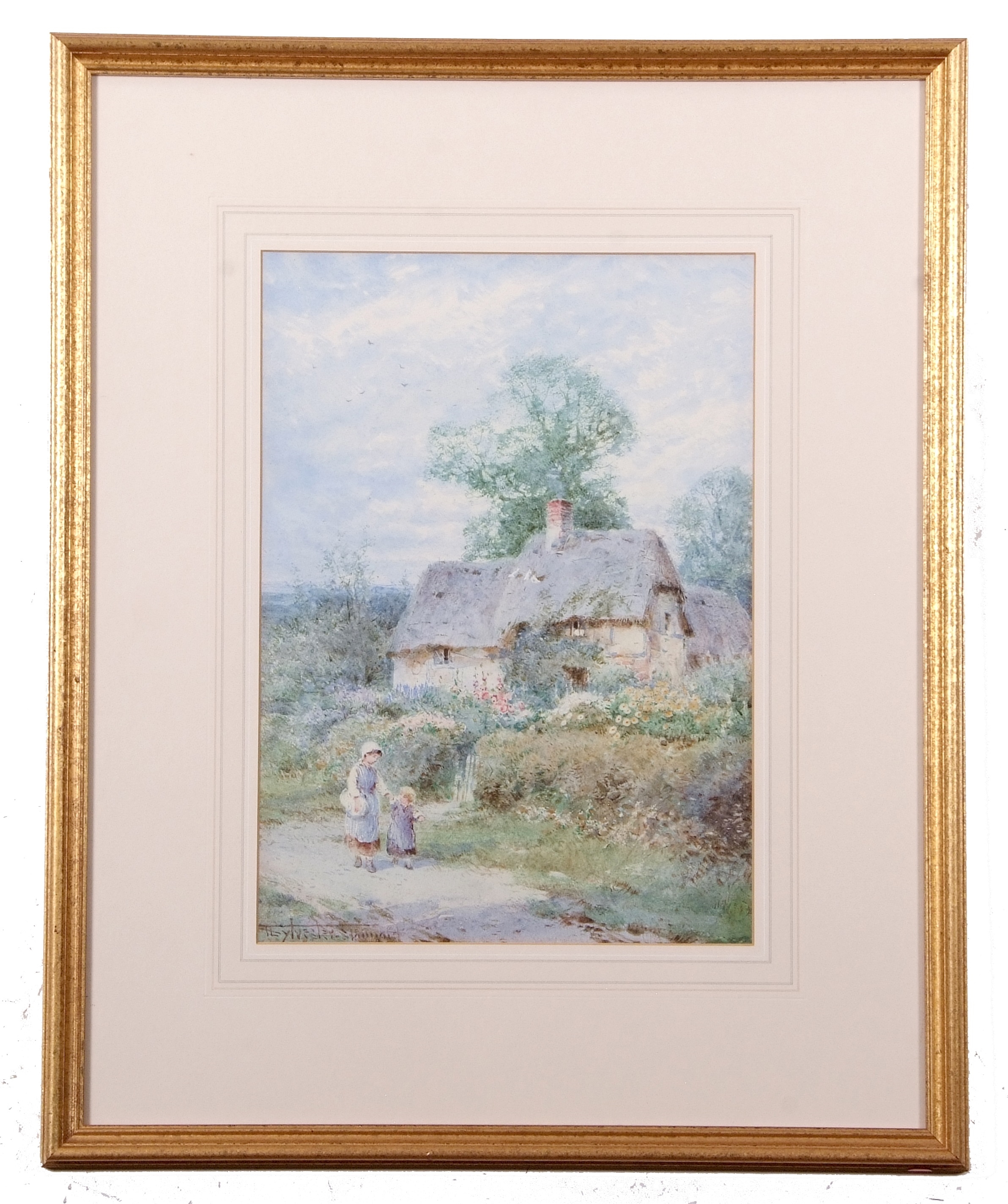 Henry John Sylvester Stannard | Children at a thatched cottage | MutualArt