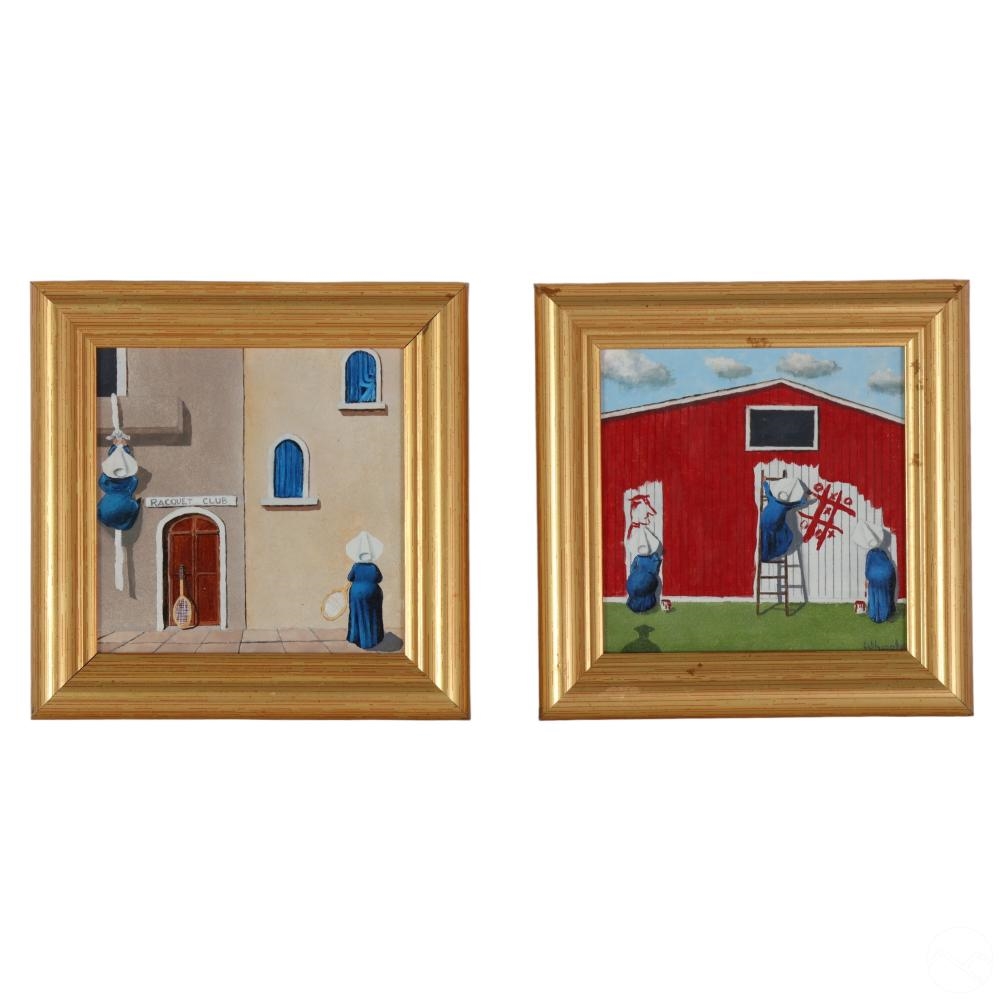 Frank Whipple | Frank Whipple 1923-2016 Wimple Nun Painting LOT | MutualArt