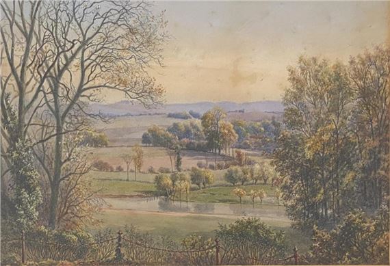 Claude Hamilton Rowbotham | View Across the Park 1893 (1893) | MutualArt