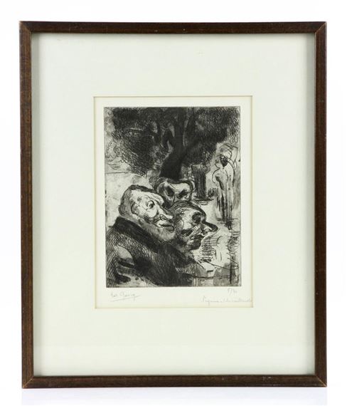 Edouard Joseph Goerg | Goerg, Abstract Figures, Etching (1893) | MutualArt