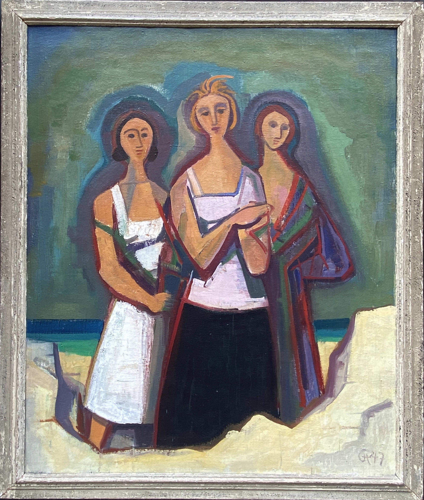 Karl Hofer | Mädchen am Tisch (1933) | MutualArt