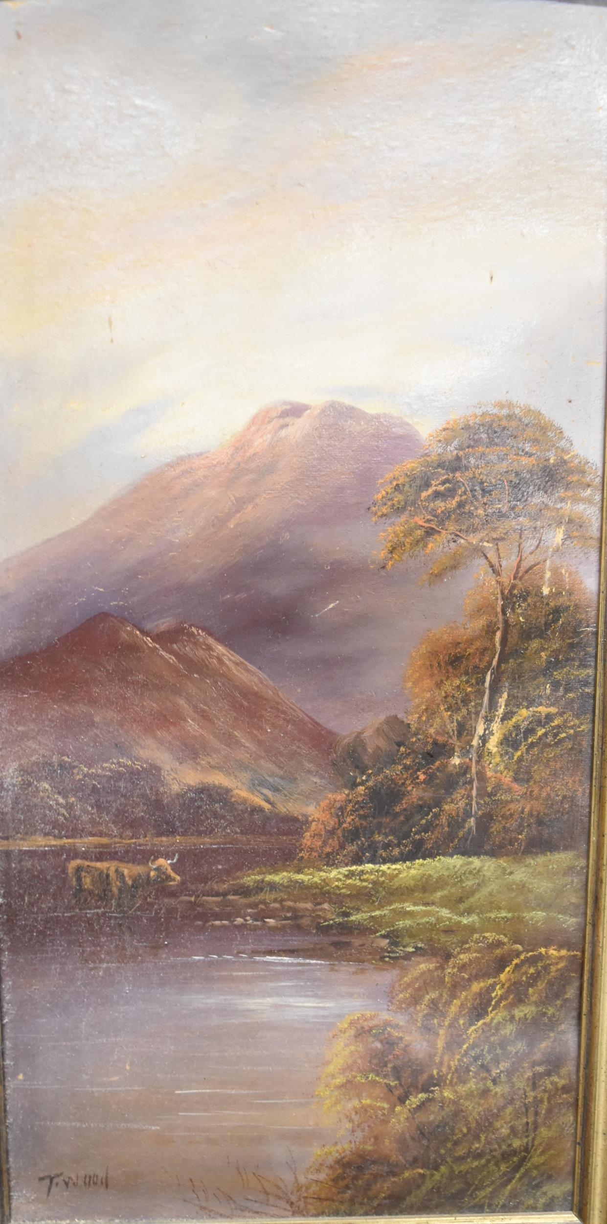 T. Wood | Highland landscapes with deer | MutualArt