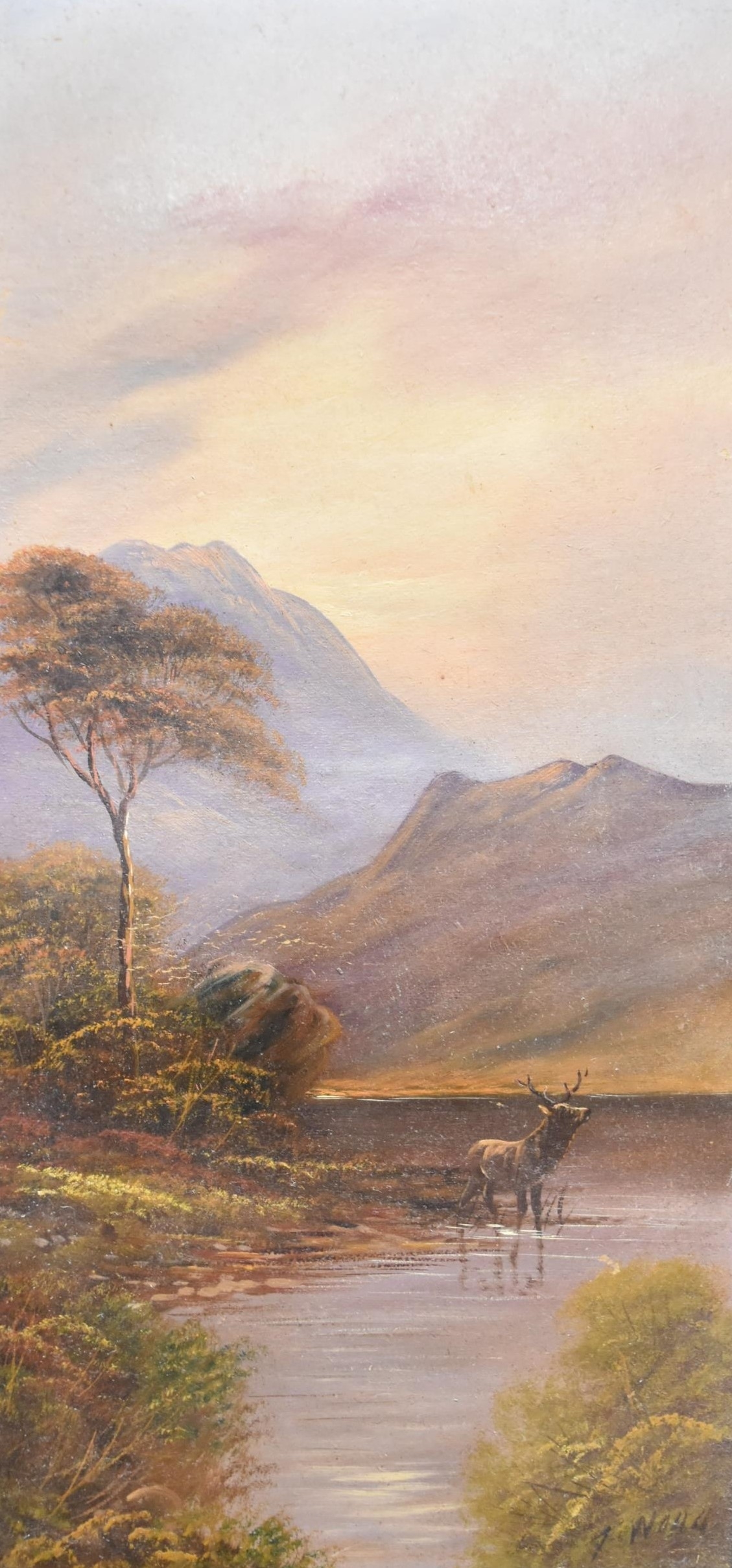 T. Wood | Highland landscapes with deer | MutualArt
