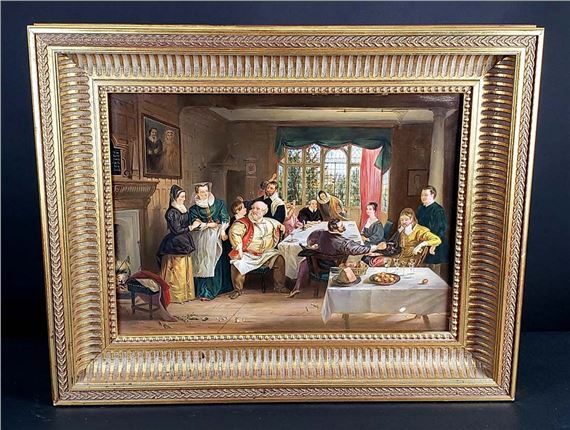 George Gray | George Gray Signed English Plaque Tavern Scene, Circa ...