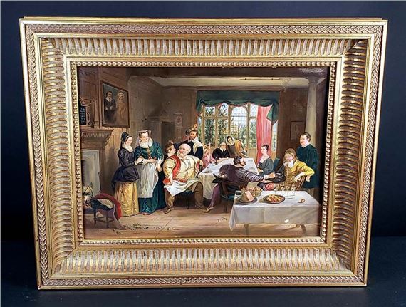 George Gray | George Gray Signed English Plaque Tavern Scene, Circa ...