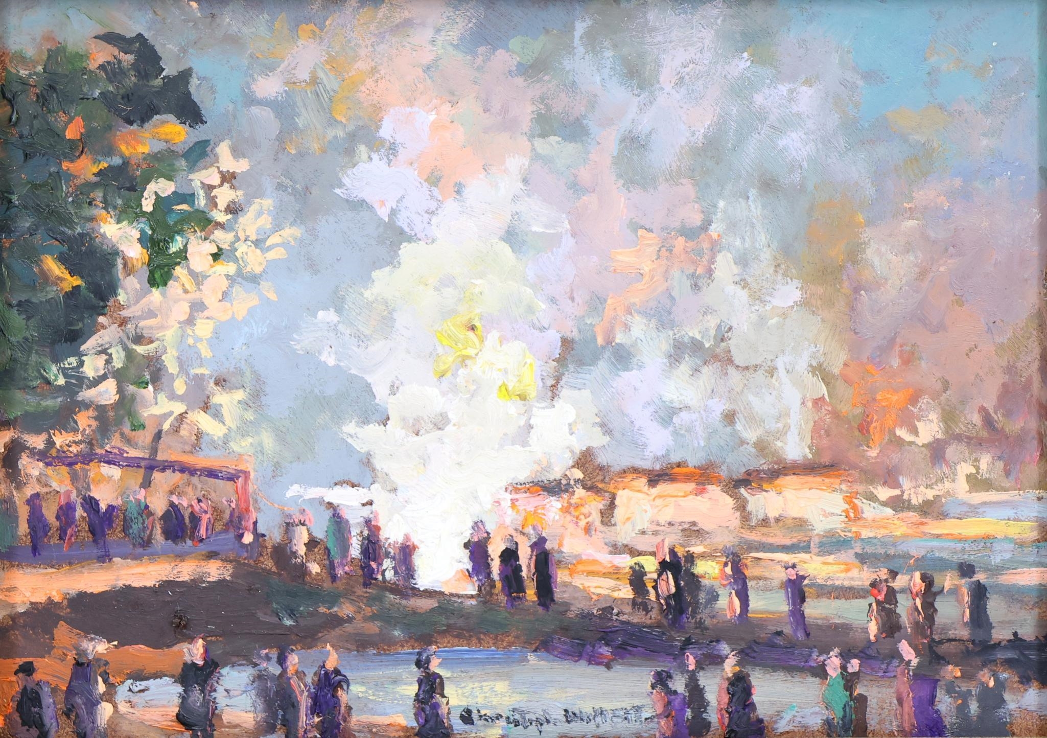 Christopher Willett | Burning of Center Bridge | MutualArt
