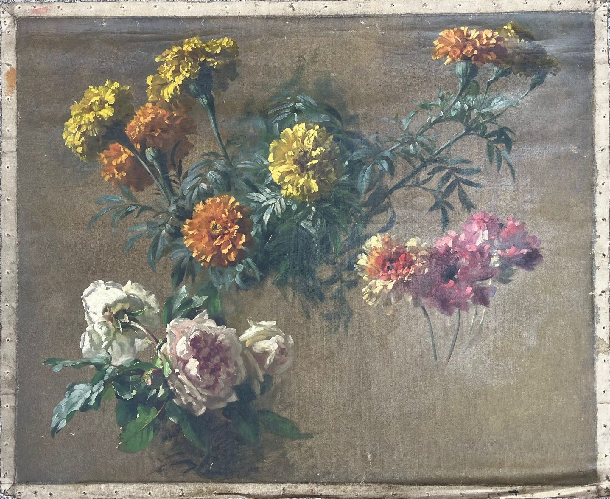 Gustave Emile Couder | Bouquet de dahlias | MutualArt