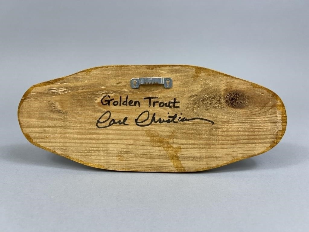 Carl Christiansen | Carl Christiansen Golden Trout Wall Plaque | MutualArt