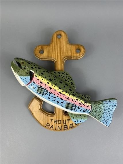 Jim Nelson | Jim Nelson Rainbow Trout on Anchor Wall Plaque | MutualArt