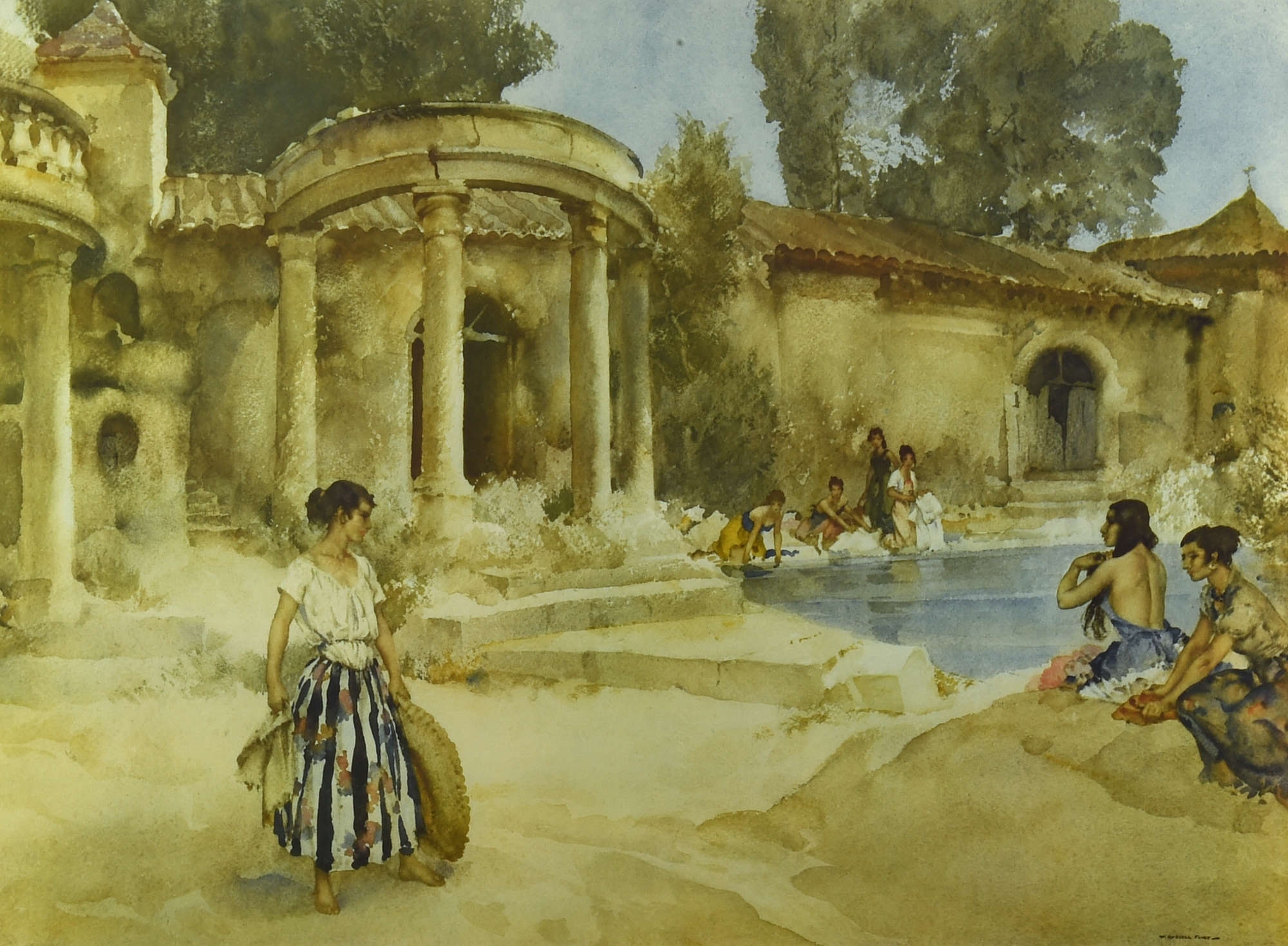 William Russell Flint | Woman bathing | MutualArt