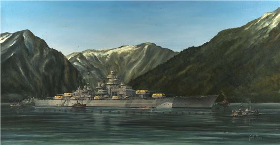 Geoff Shaw | Warship at anchor | MutualArt