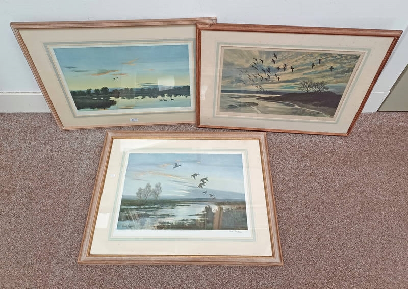 Peter Markham Scott | 3 framed peter scott prints of birds | MutualArt