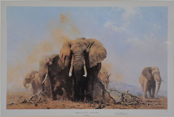 David Shepherd | Elephants at Amboseli | MutualArt