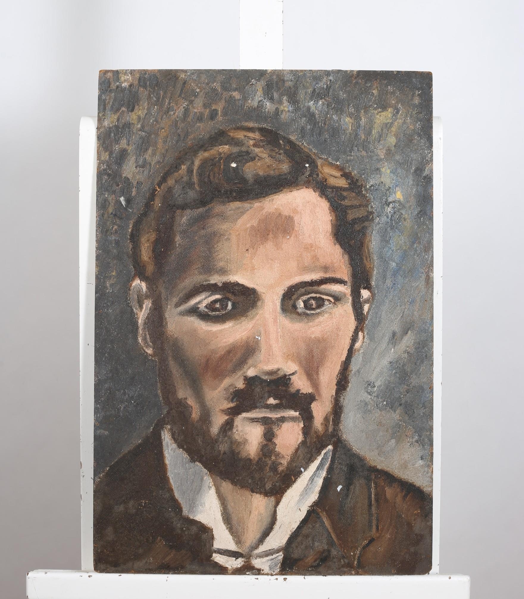 Christy Brown | CHRISTY BROWN Self Portrait Oil on board cm | MutualArt