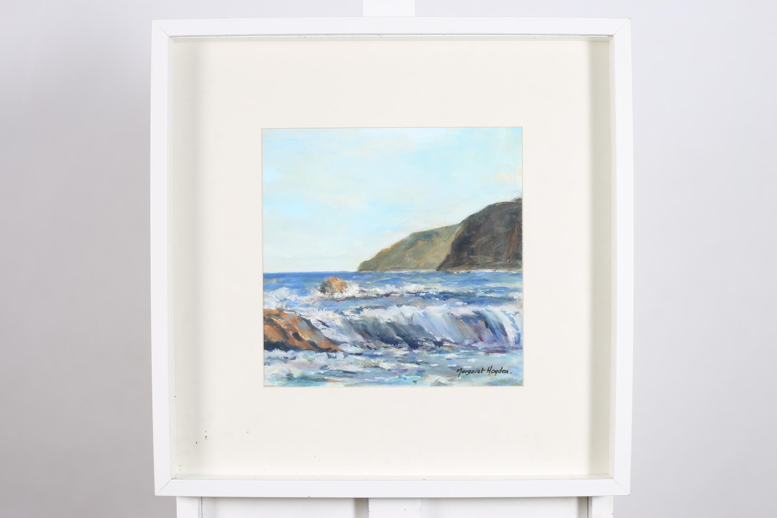 Margaret Hayden | MARGARET HAYDEN Seascape with Cliffs Oil on board ...