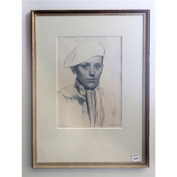 Gerald Leslie Brockhurst | Basque Boy with Beret (1890) | MutualArt