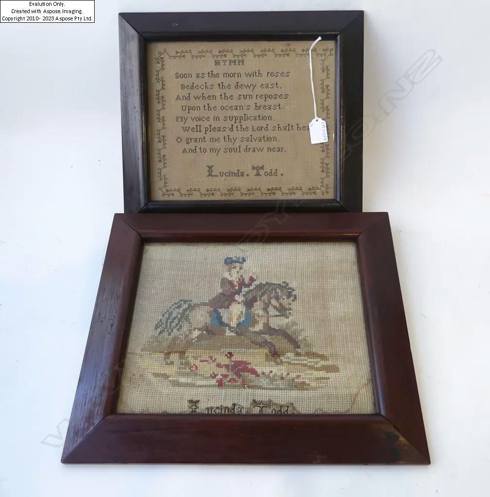 Lucinda Todd | 2 IRISH NEEDLEWORK PICTURES BY LUCINDA TODD 225x265mm ...