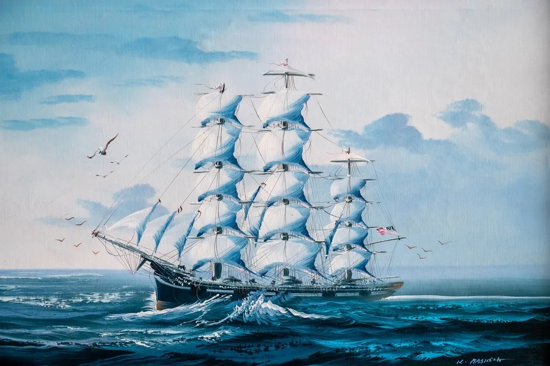 K. Maskell | SAILING SHIP SEASCAPE | MutualArt