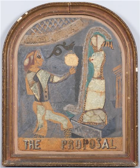 Jean Varda | mixed media paint/collage on board | MutualArt