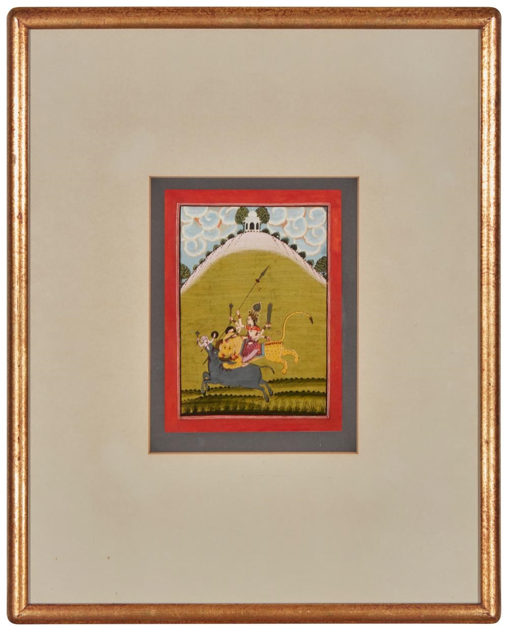 Northern Indian School, 19th Century | Durga Slaying the Buffalo Demon ...