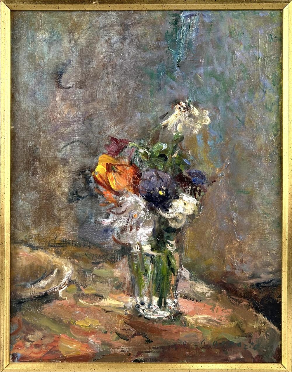 Anthony Fazio | Still life of flowers in a glass | MutualArt
