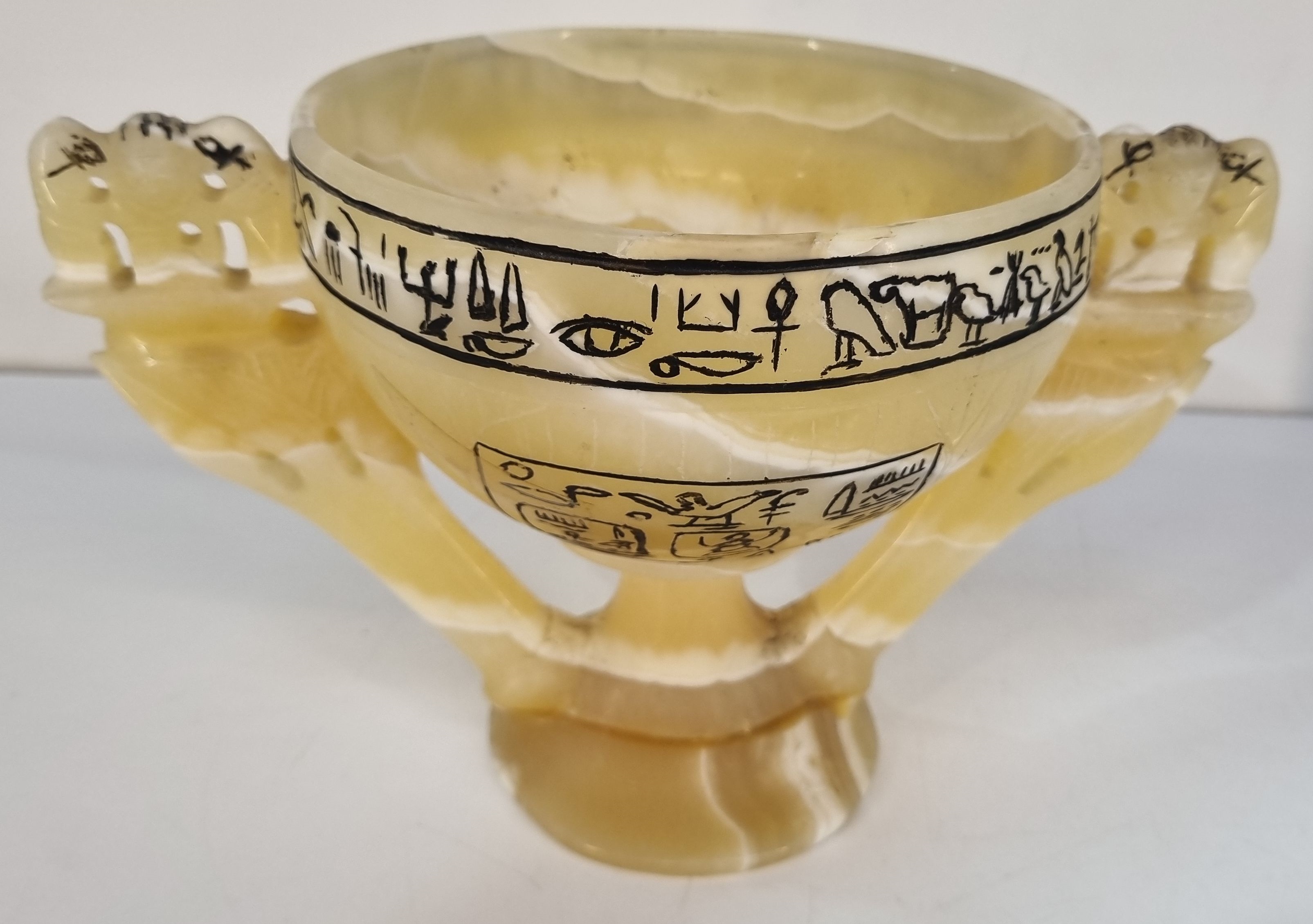 Howard Carter | AN ART DECO ALABASTER EGYPTIAN DESIGNED CHALICE | MutualArt