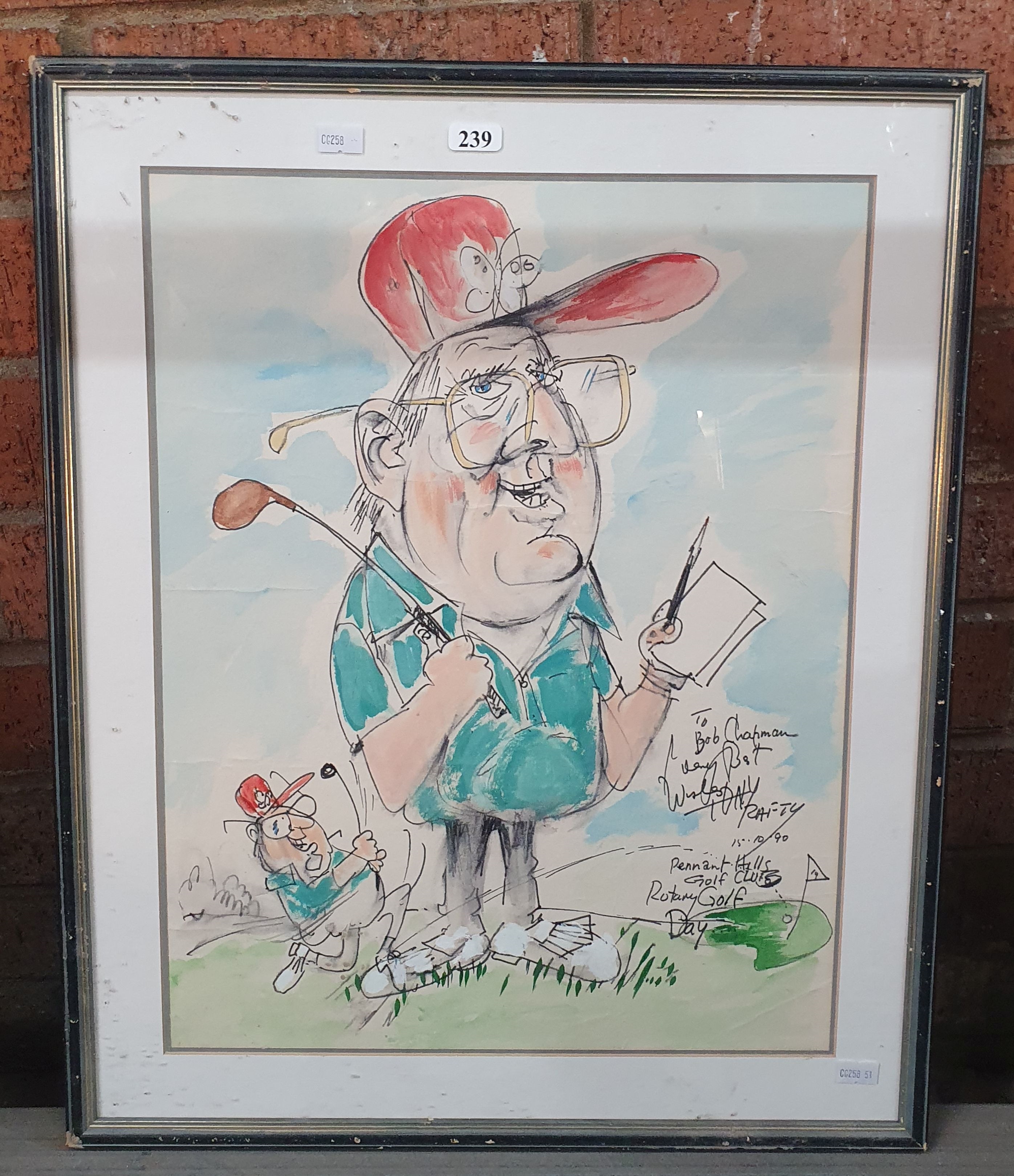 Tony Rafty | A TONY RAFTY SIGNED CARICATURE | MutualArt