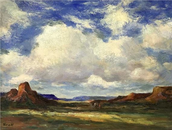 Albert Lorey Groll | Albert Groll Landscape Oil On Board | MutualArt