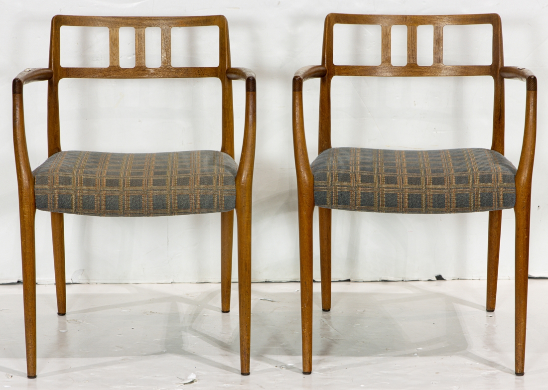 Niels Otto Møller | Niels Otto Moller, (Denmark, 1920 – 1981), pair of ...